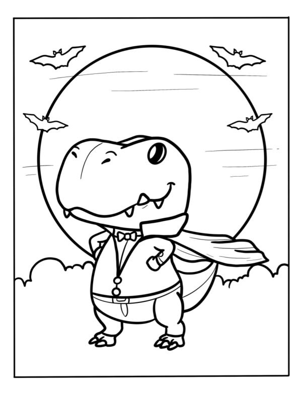 Halloween Coloring Pages To Print | Printable Dinosaur Pictures To Color