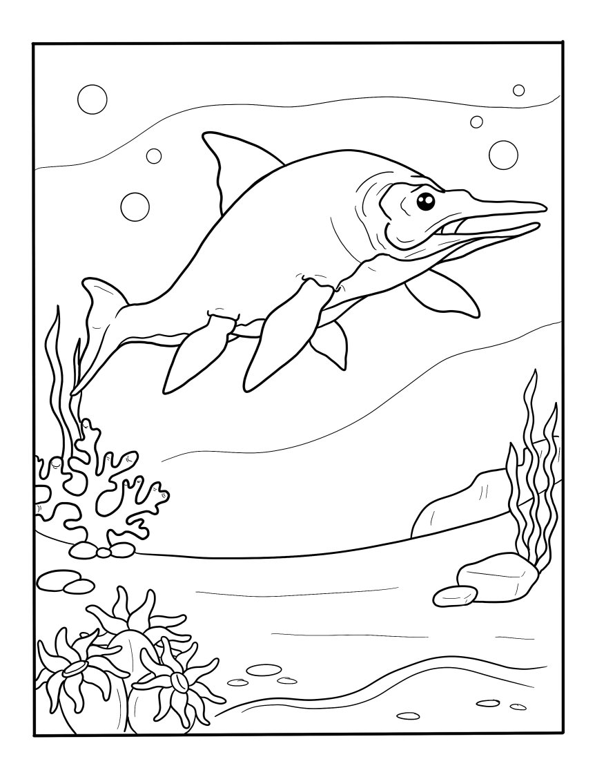 Sea Animals Coloring Sheets - Free Printable Dinosaur Pictures To Color