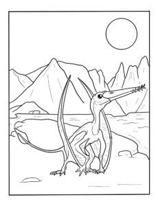 Pterodactylus Coloring Pages For Kids | Free Printable