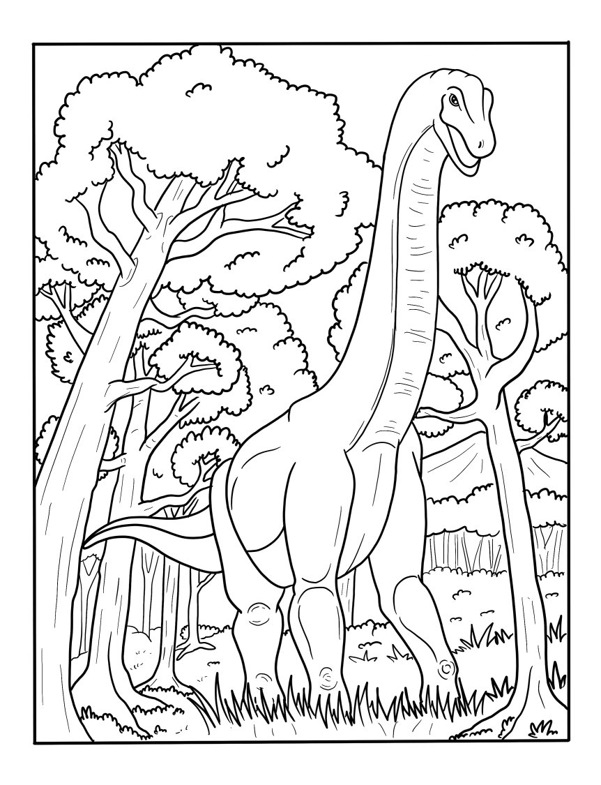 Brachiosaurus Coloring Pages | Free Printable Dinosaur Coloring