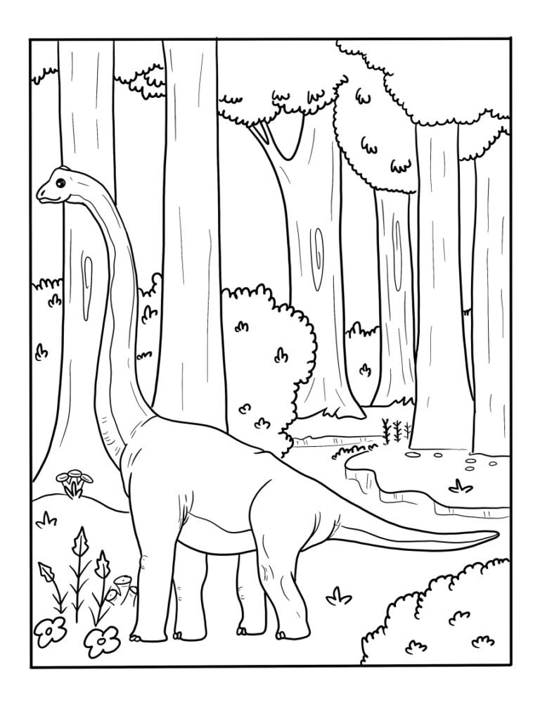 Brachiosaurus Coloring Pages | Free Printable Dinosaur Coloring