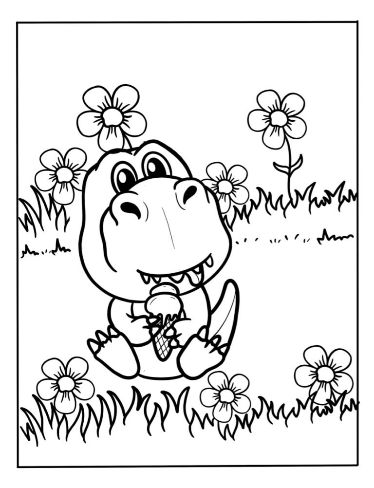 Get dozens of our printable cute dinosaur coloring pages for free