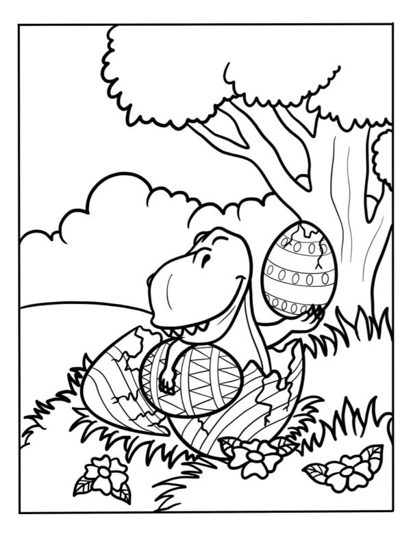 Free Printable Easter Coloring Pictures For Kids | Dinosaur Coloring Pages