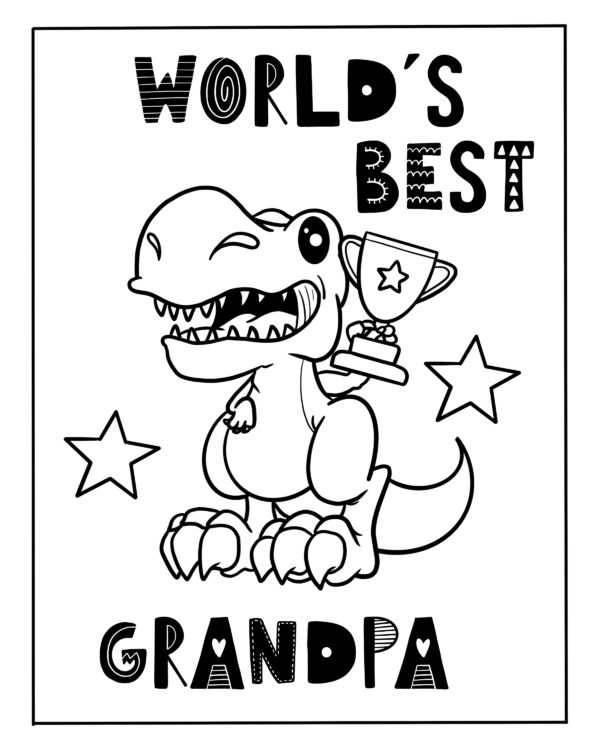 Fathers Day Coloring Pages | Printable Free Dinosaur Pictures To Color