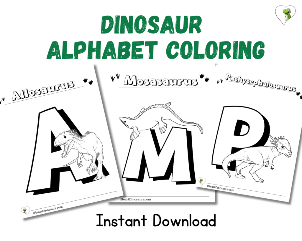 Dinosaur Alphabet Coloring Pages (A-Z) – Printable Worksheets